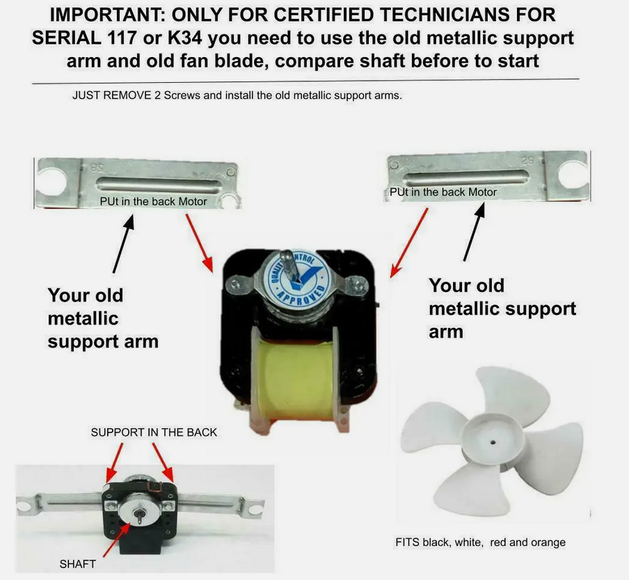 4389142 Kenmore Whirlpool Refrigerator Evaporator Evaporator Fan Motor ...