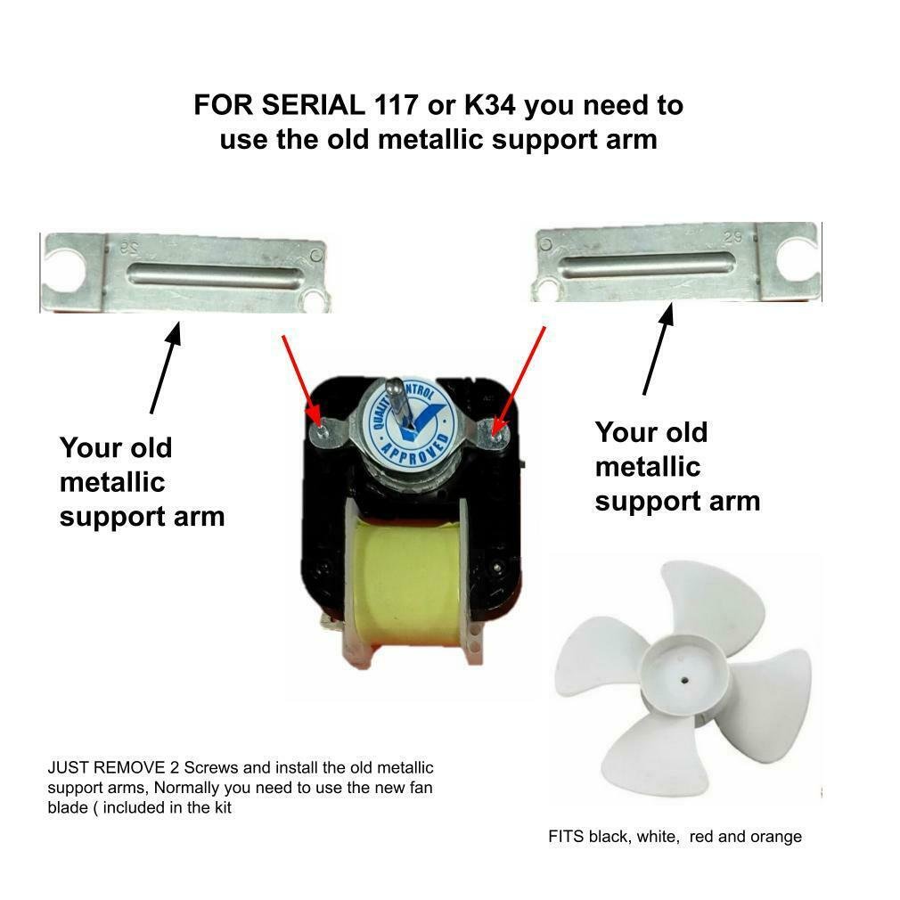 4389142 Roper Whirlpool Refrigerator Evaporator Fan Motor WP4389142 ...